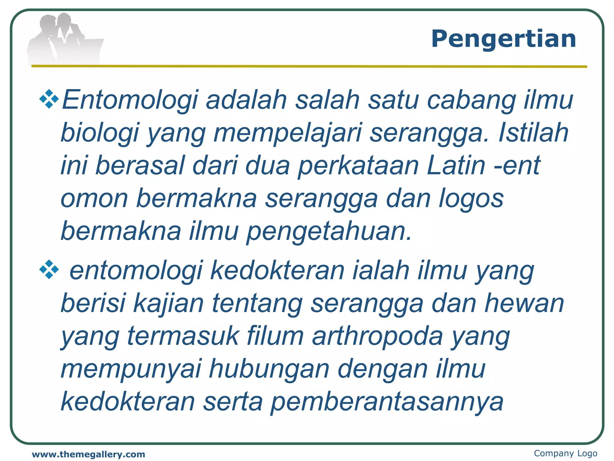 Entomologi kedokteran | PPTX
