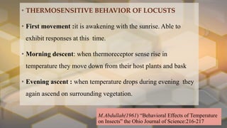 Thermoreception in Insects | PPTX