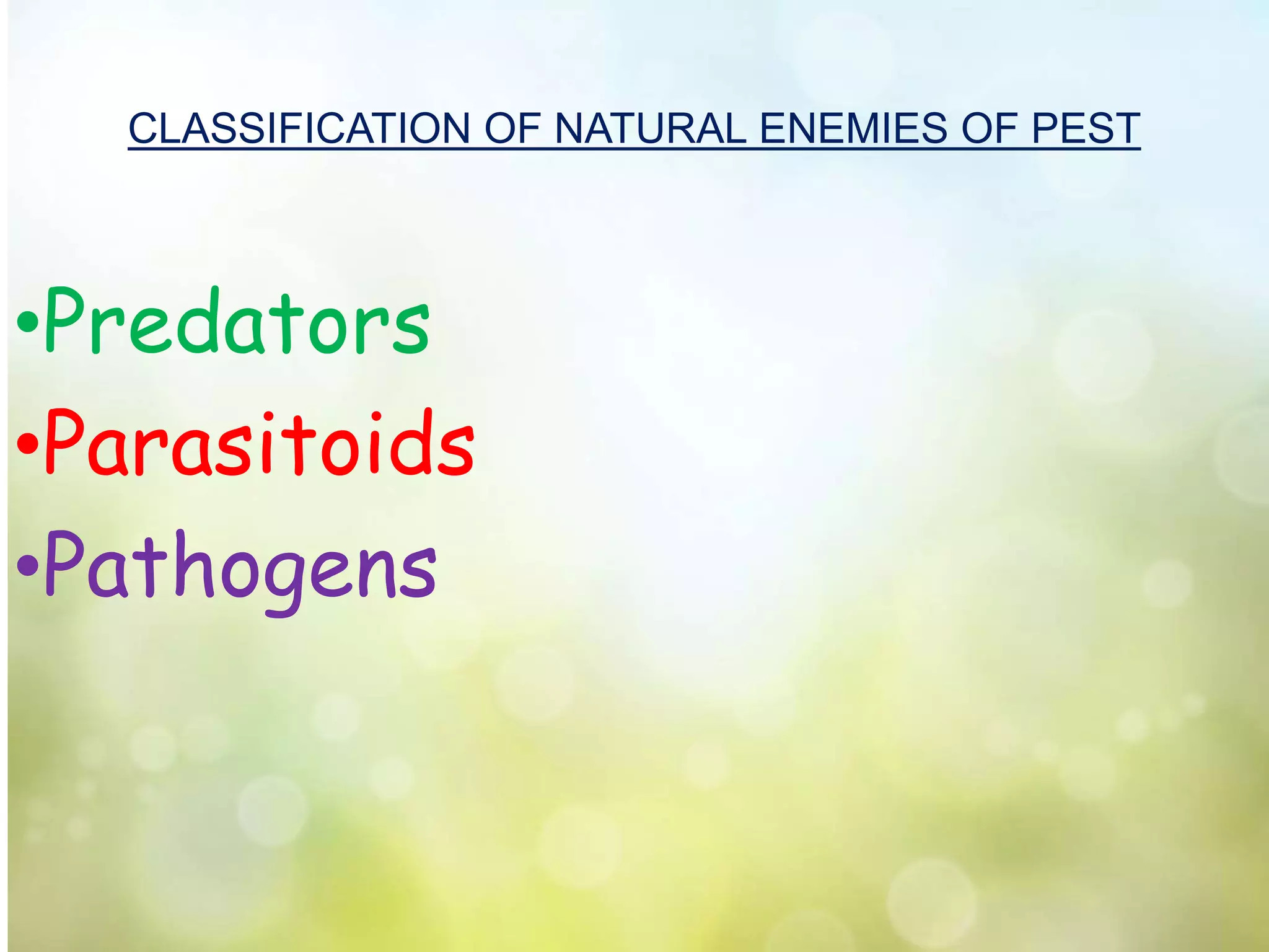 IMPORT AND EXPORT OF NATURAL ENEMIES OF AGRICULTURAL PEST | PPTX