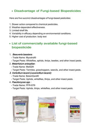 Biopesticides for insect control in Agriculture | PDF