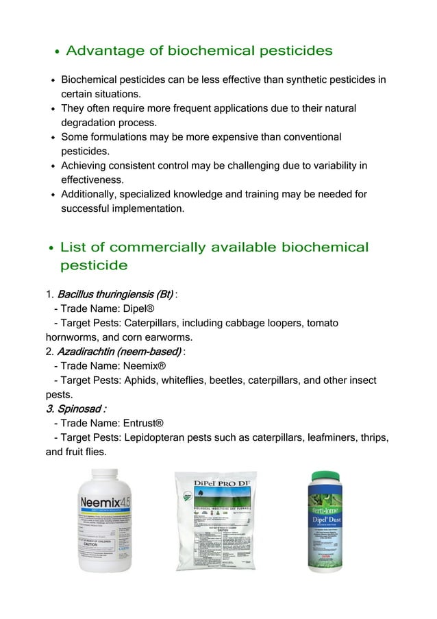Biopesticides for insect control in Agriculture | PDF