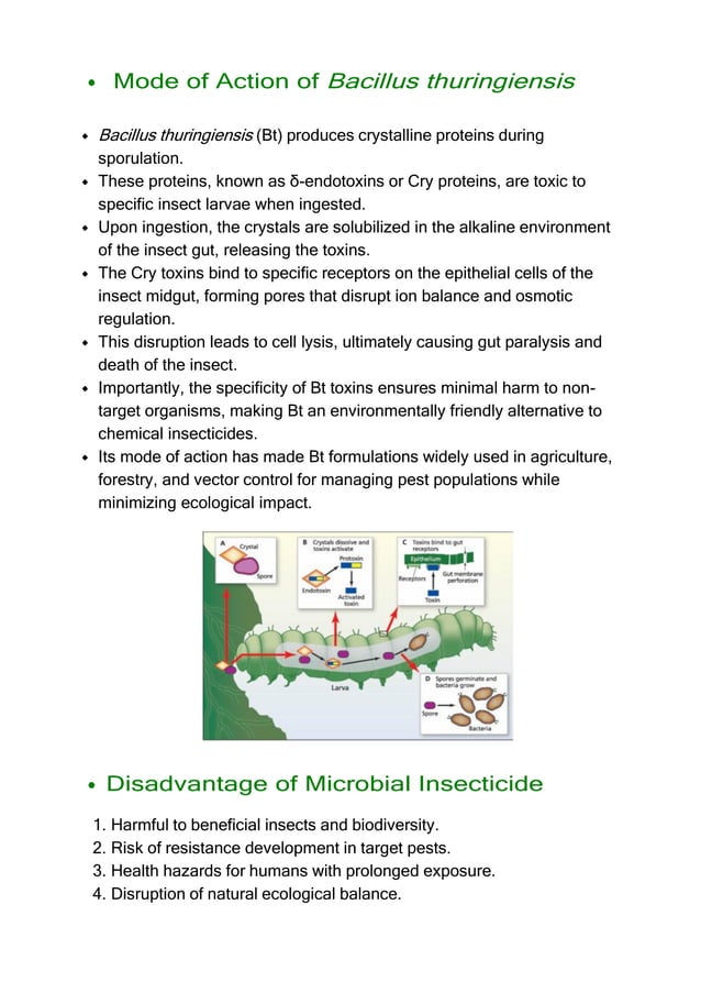 Biopesticides for insect control in Agriculture | PDF