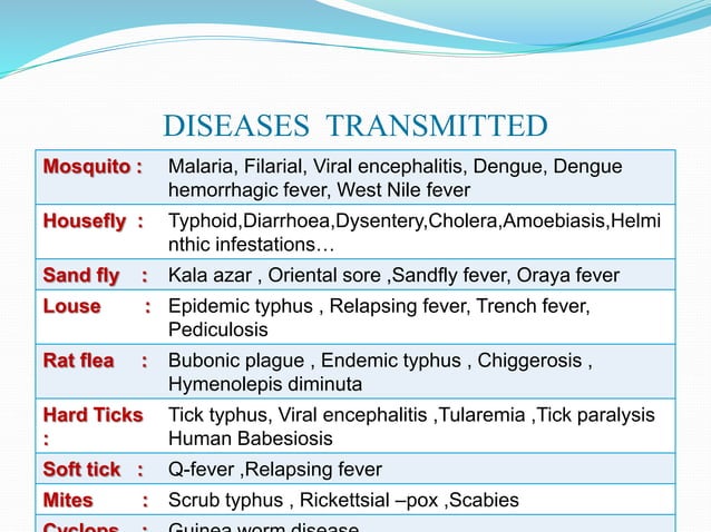ENTOMOLOGY PPT.pptx Arthropods of medical importance.Prevention and ...