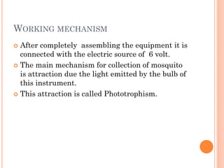 Entomological field techniques for mosquito and sandfly | PPTX