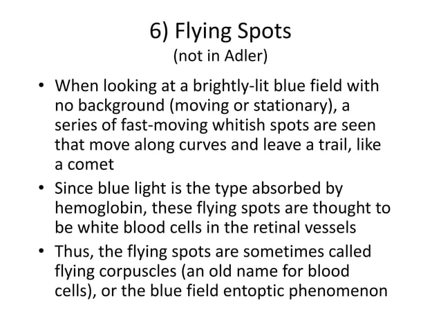 Entoptic phenomena | PDF | Eye and Vision Conditions | Diseases and ...