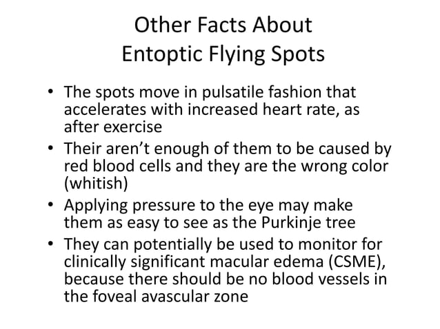 Entoptic phenomena | PDF | Eye and Vision Conditions | Diseases and ...