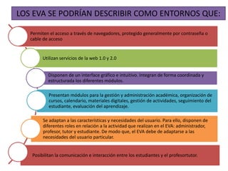 Entorno virtual del aprendizaje (eva) | PPTX