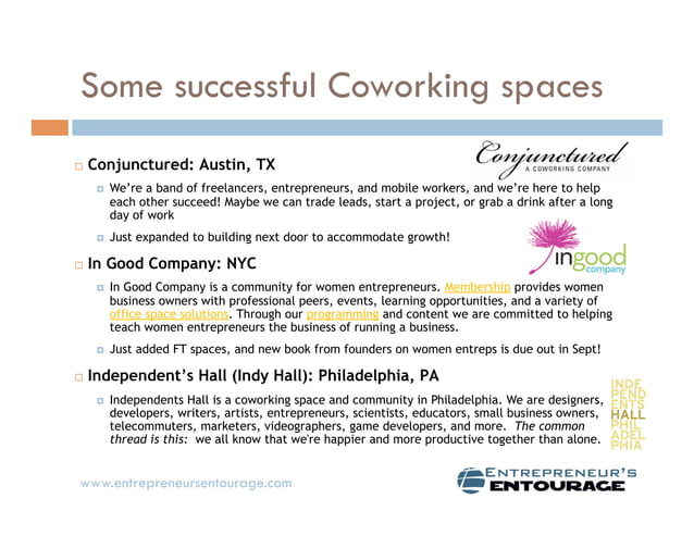 Entourage coworking ivaa presentation | PDF | Small and Medium-sized ...