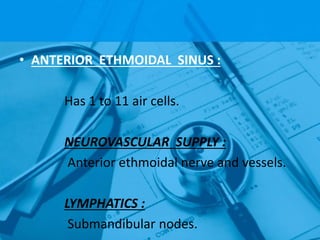 anatomy and physiology paranasal sinuses | PPTX