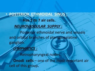 anatomy and physiology paranasal sinuses | PPTX