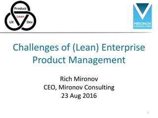 Challenges of (Lean) Enterprise Product Management | PPTX