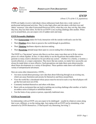 ENTP profile | PDF