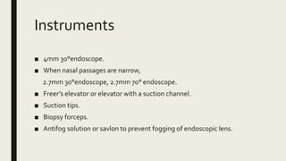 diagnostic nasal endoscopy | PPTX