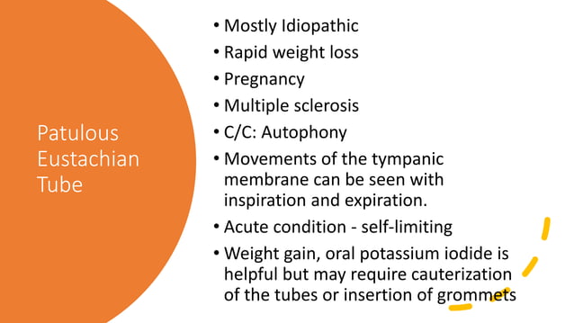 Eustachian tube dysfunction ENT presentation.pptx | Ear, Nose and ...