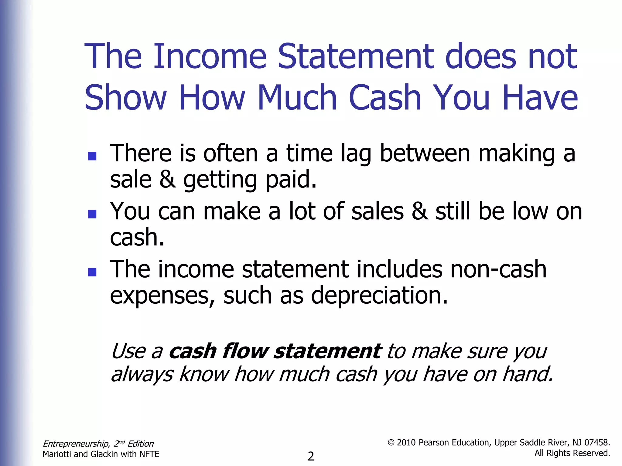 Entrepreneurship Ch 9 PPT Cash Flow.ppt