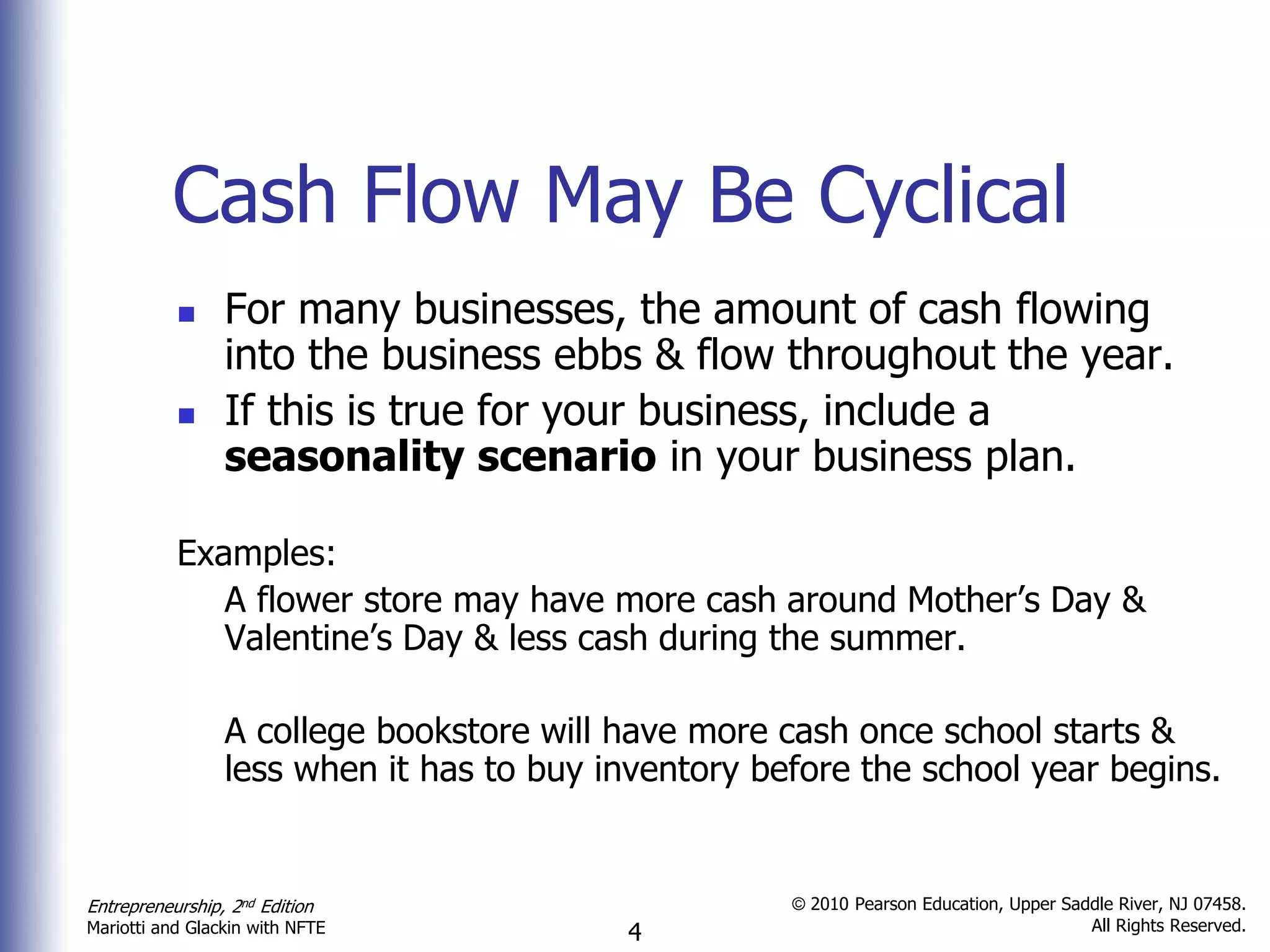 Entrepreneurship Ch 9 PPT Cash Flow.ppt