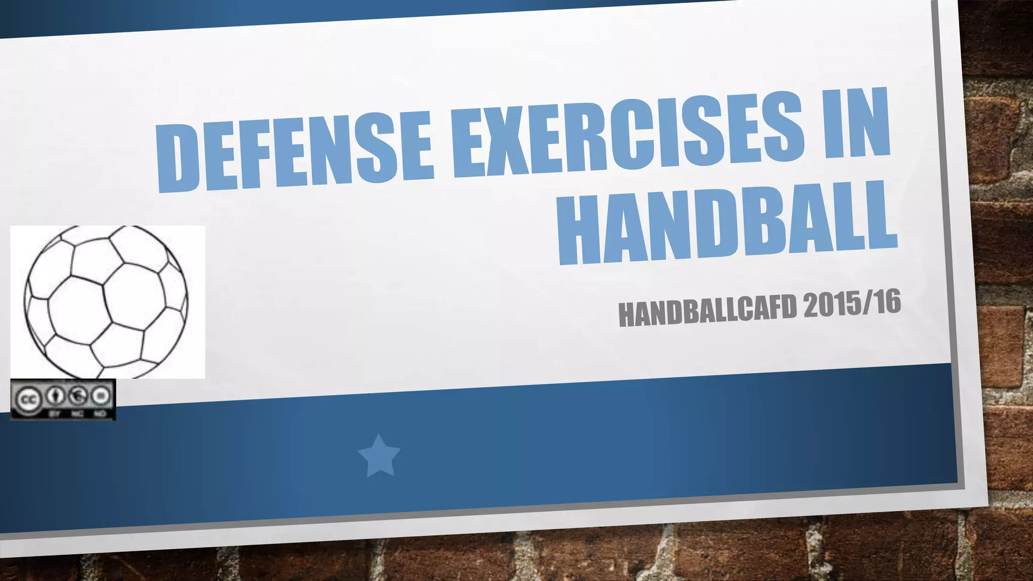defense exercises in handball | PPTX