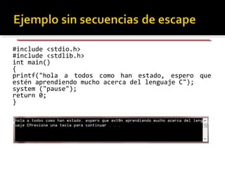 Entrada y salida de datos en c | PPT