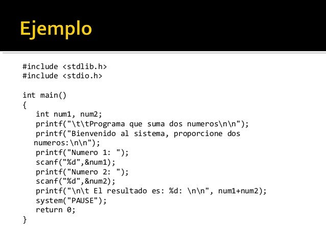 Entrada y salida de datos en c