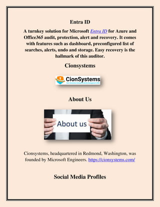 EntraID for Azure, USA, cionsystems.com.pdf