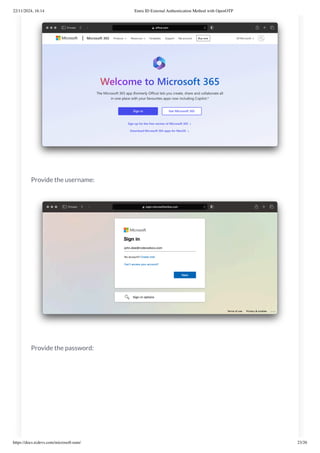 Entra ID External Authentication Method With OpenOTP | PDF