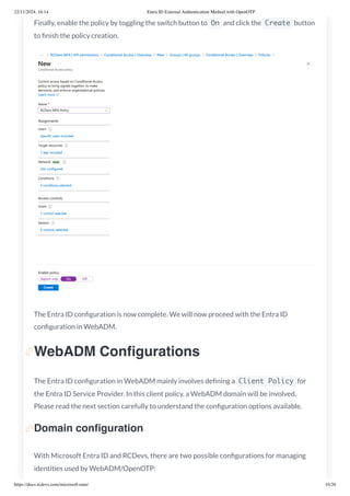 Microsoft Entra ID External Authentication with OpenOTP MFA Integration | PDF