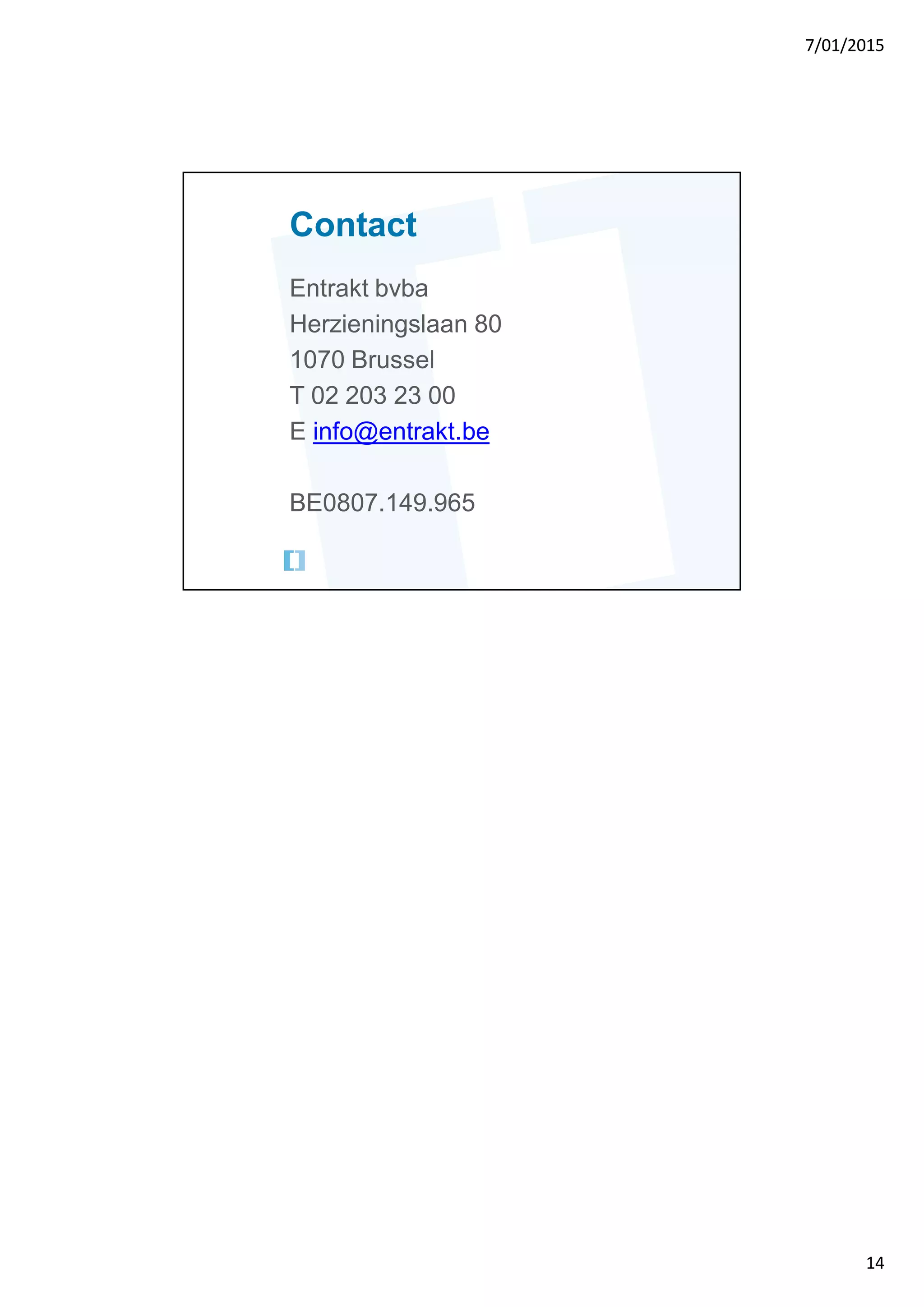 Lerend netwerk ondernemen 3.0. - Sessie 3 Entrakt | PDF