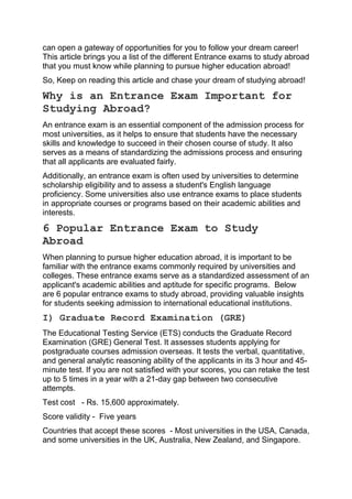 Entrance Exam to Study Abroad.docx
