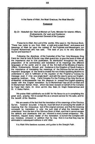 Translation of the Meanings of THE NOBLE QURAN in the English Language ...
