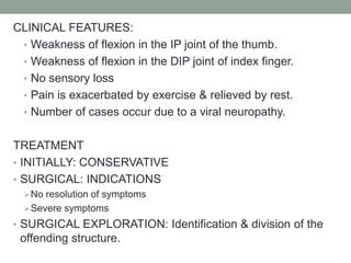 Entrapment neuropathy of the upper limb | PPTX