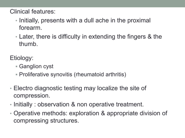 Entrapment neuropathy of the upper limb | PPTX