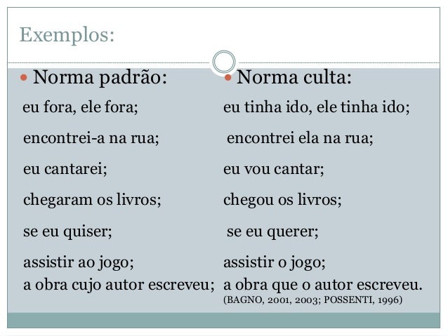 Entre a norma culta e a norma padrão