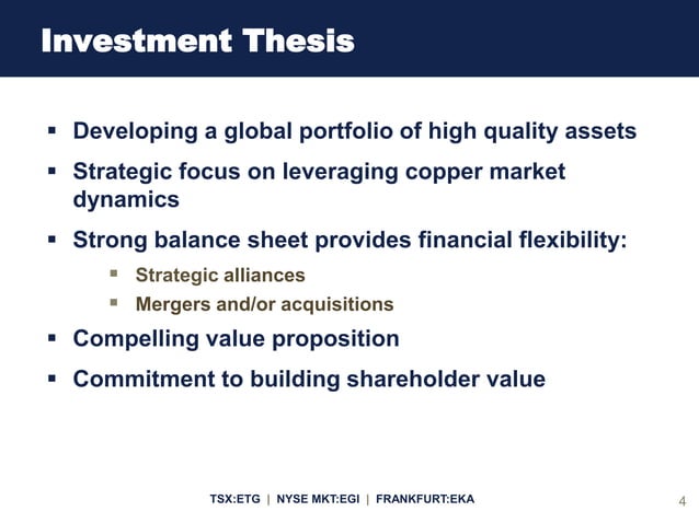 Entree Gold Rresentation Nov 2013 | PPT