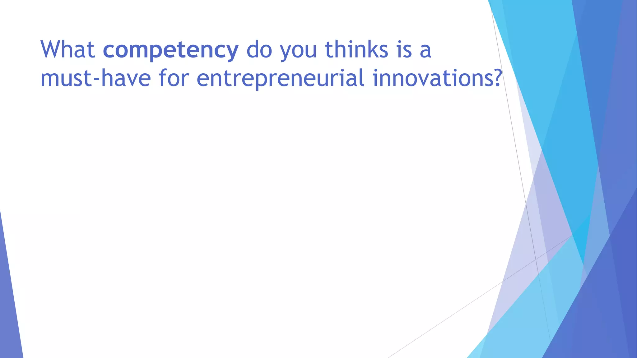 Entrepreneurship Introduction Part 3 - Core Competencies | PPTX