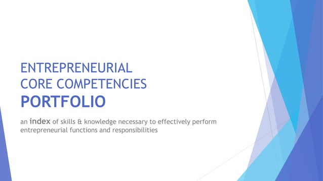 Entrepreneurship Introduction Part 3 - Core Competencies | PPTX ...