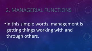 Managerial Functions of An Entrepreneur | PPTX