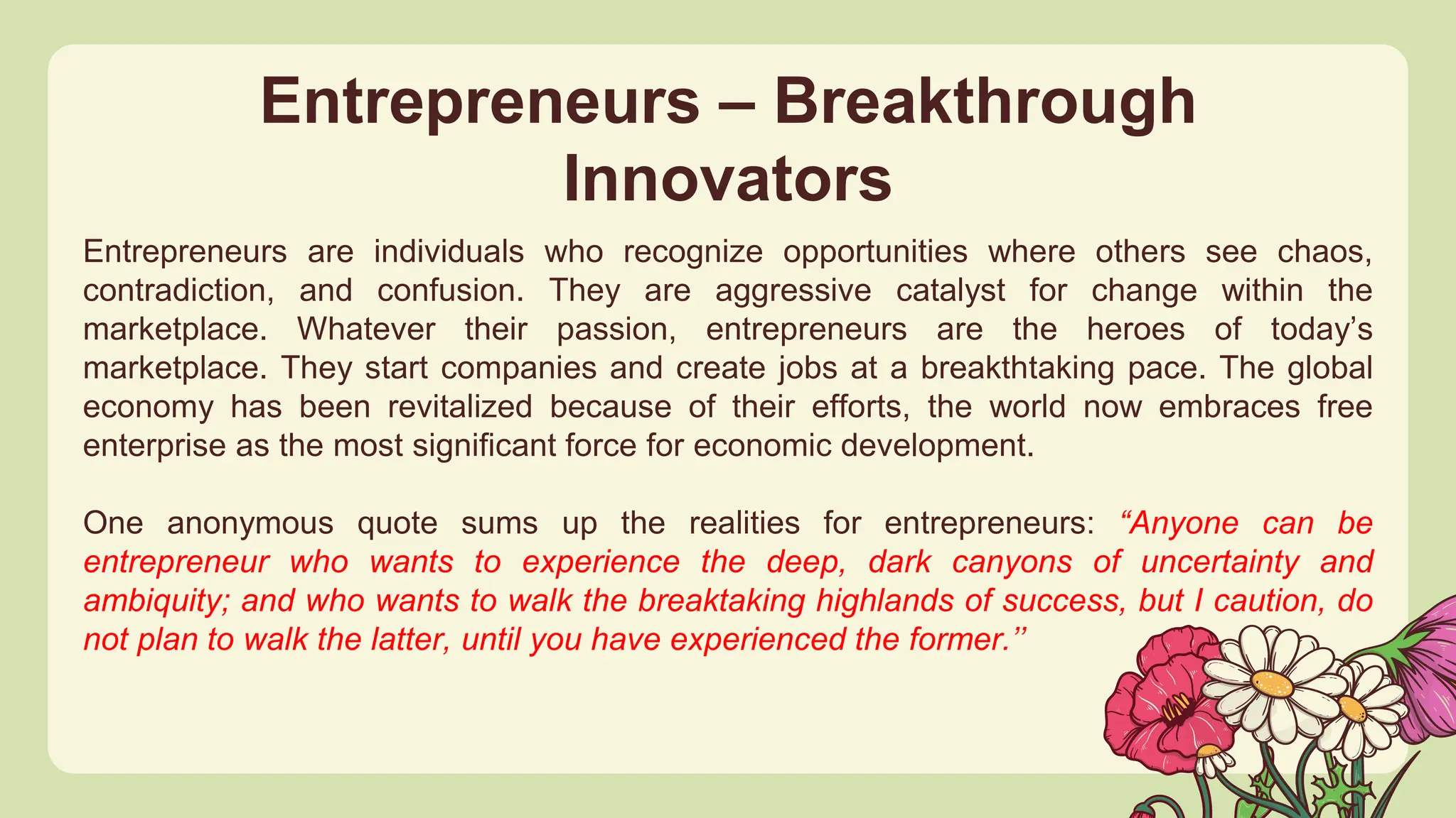 ENTREP.-CHAPTER-1 MYTHS IN ENTREPRENEURSHIP | PPTX