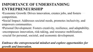 ENTREPRENEURSHIP LESSON 1 - ENTREPRENEURSHIP CONCEPT AND DEVELOPMENT | PDF