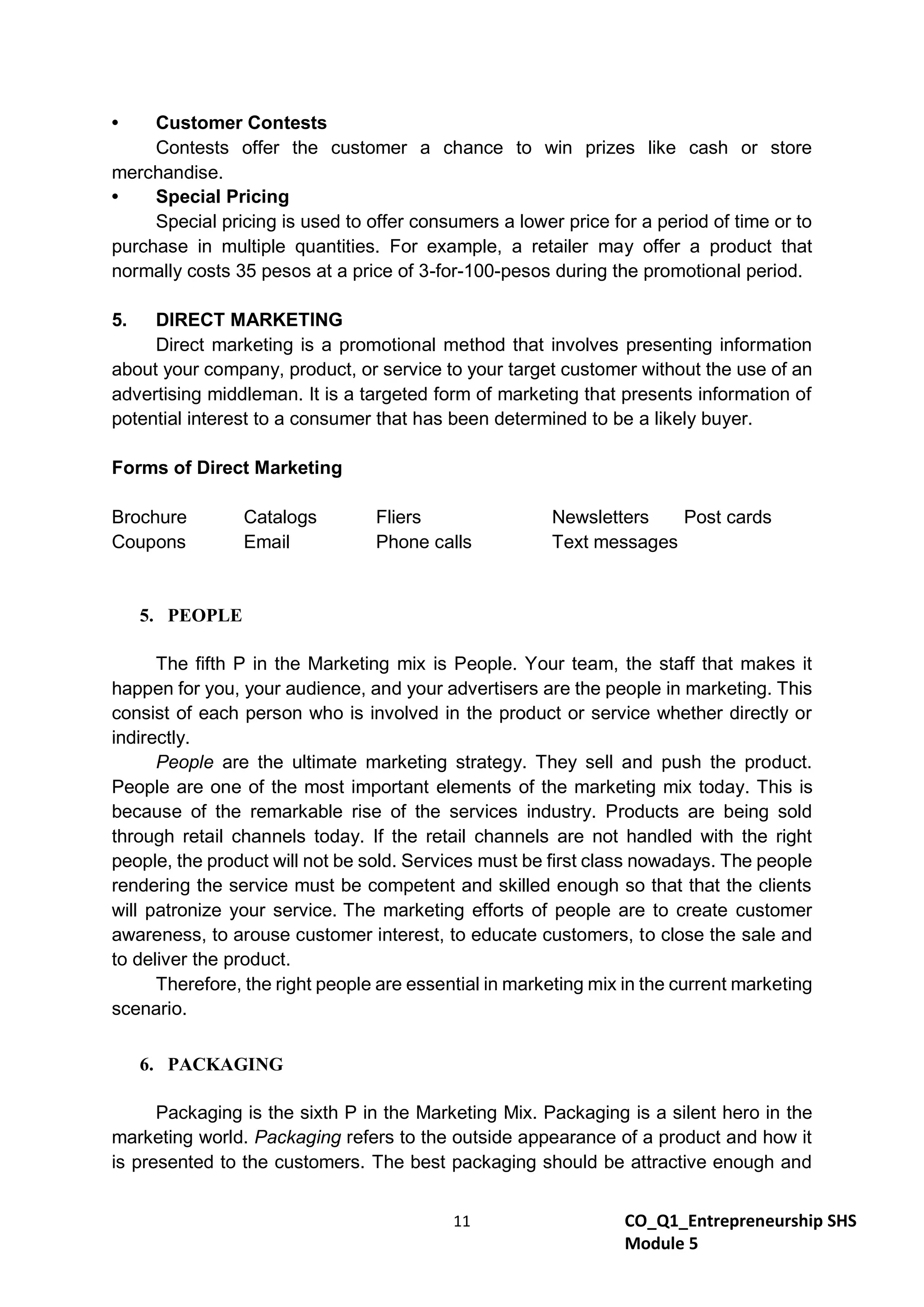 7P's of Marketing and Branding-Entrepreneurship | PDF