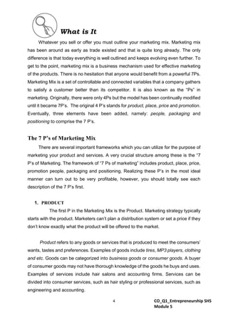 7P's of Marketing and Branding-Entrepreneurship | PDF