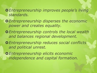 Entrepreneurship: Overview | PPTX