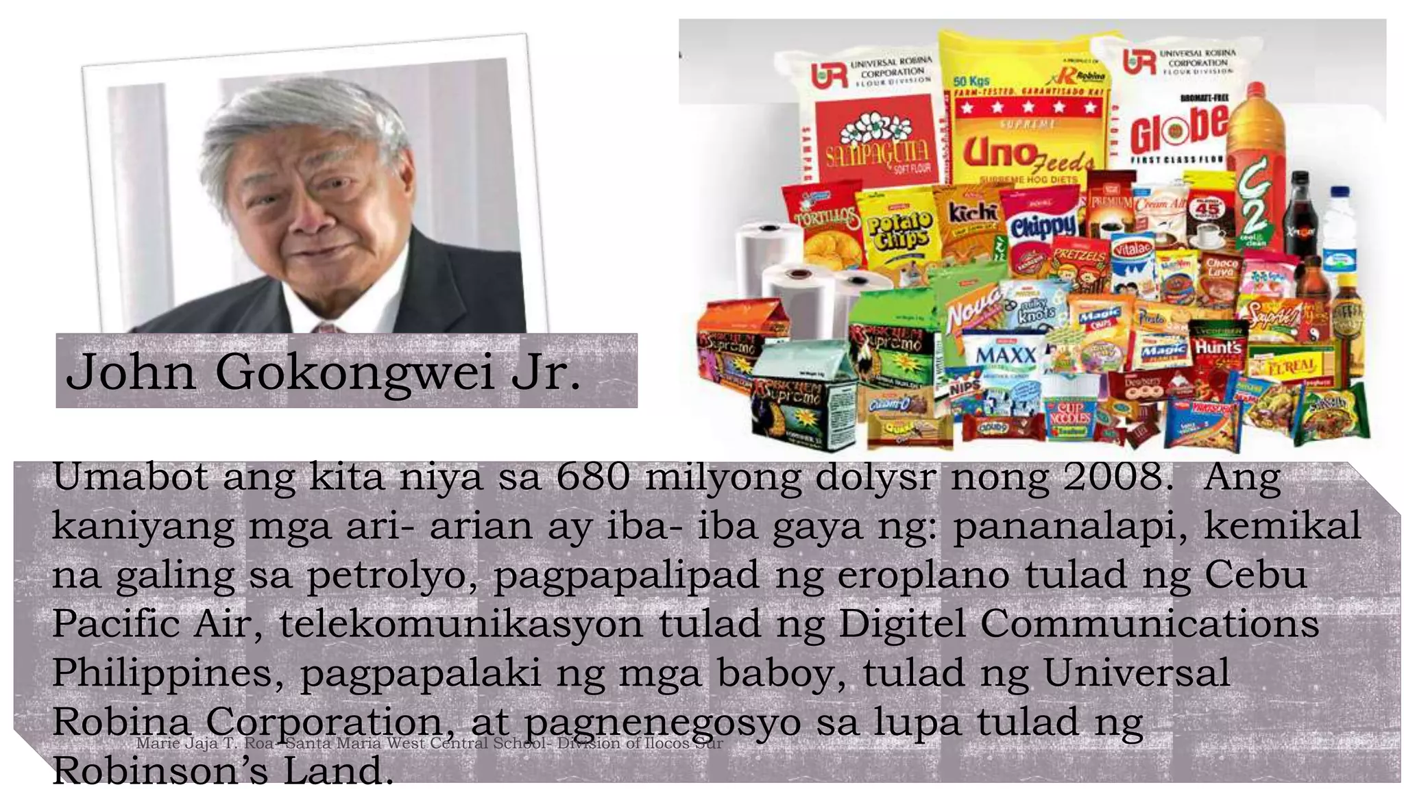 mga matagumpay na entreprenyur sa ating bansa | PPTX