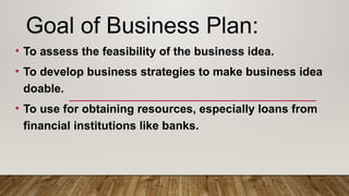 Entrep Business Plan for Senior High School Students | PPTX