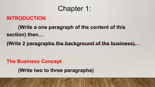 Entrep Business Plan for Senior High School Students | PPTX