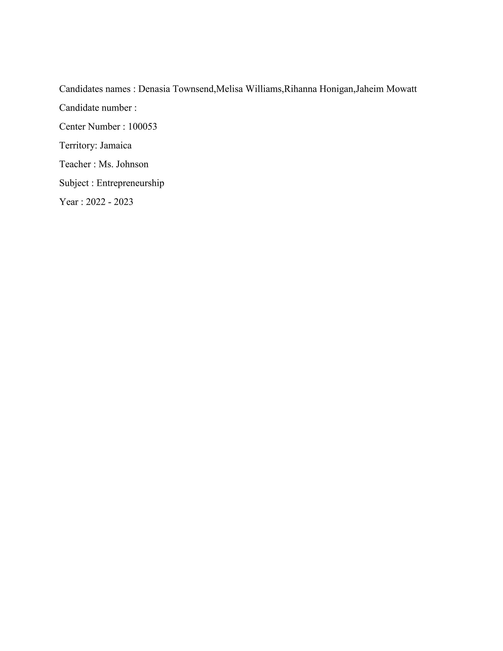 dt. entrepreneurship unit 2 ia .document | DOCX