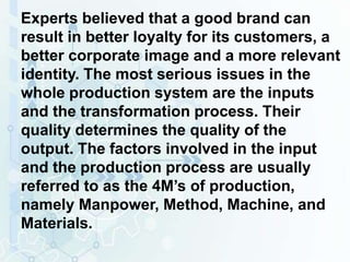 ENTREP MODULE 6 4Ms of Operations in relation to the business ...