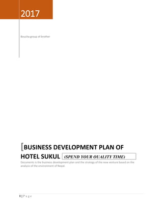 Business development plan of hotel in nepal | PDF