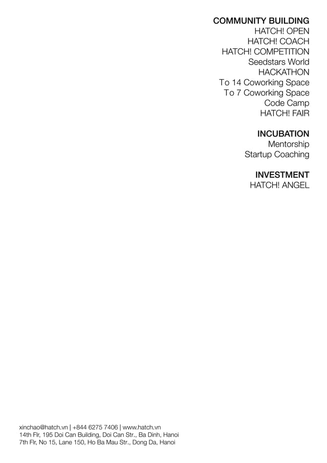 HATCH! PROGRAM - Entrepreneur book | PDF