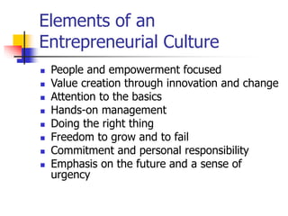 entrepreneurial culture – chapter 13.ppt