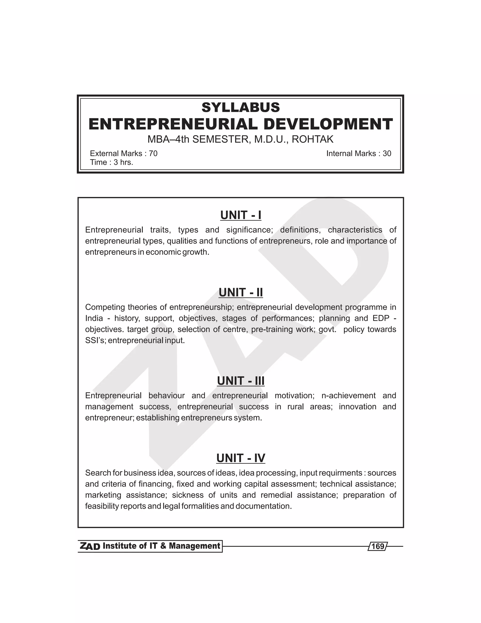 Entrepreneurial development | PDF